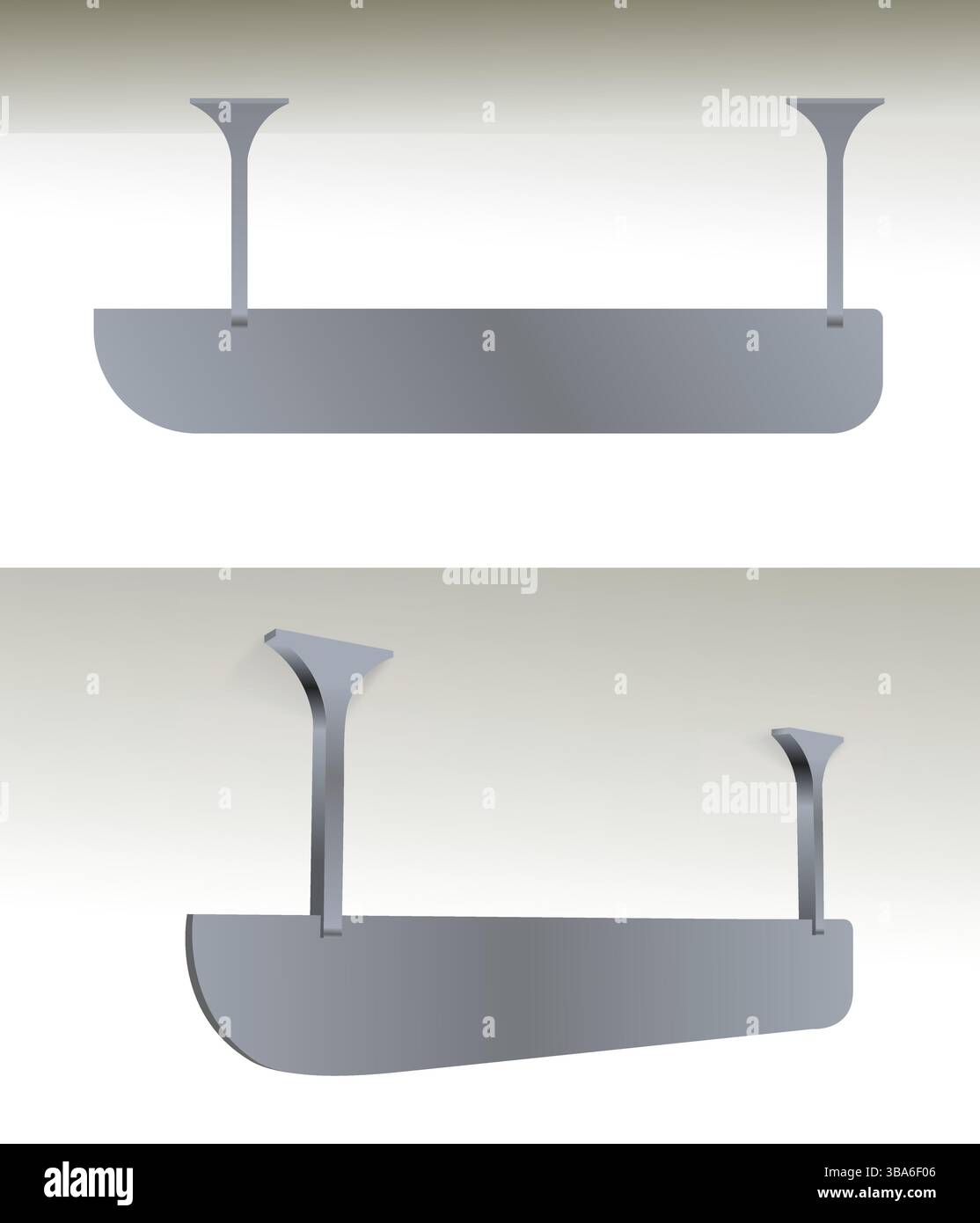 Realistic Vector Signage Mock Up Design Template, Metal Sign 3D ...