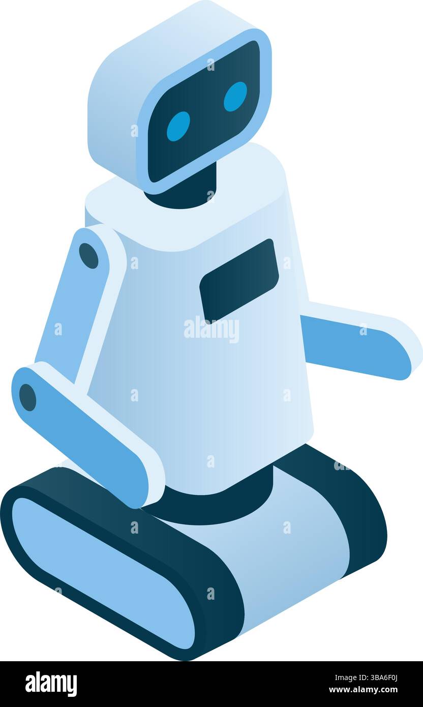 Ai robot icon isometric Cut Out Stock Images & Pictures - Alamy