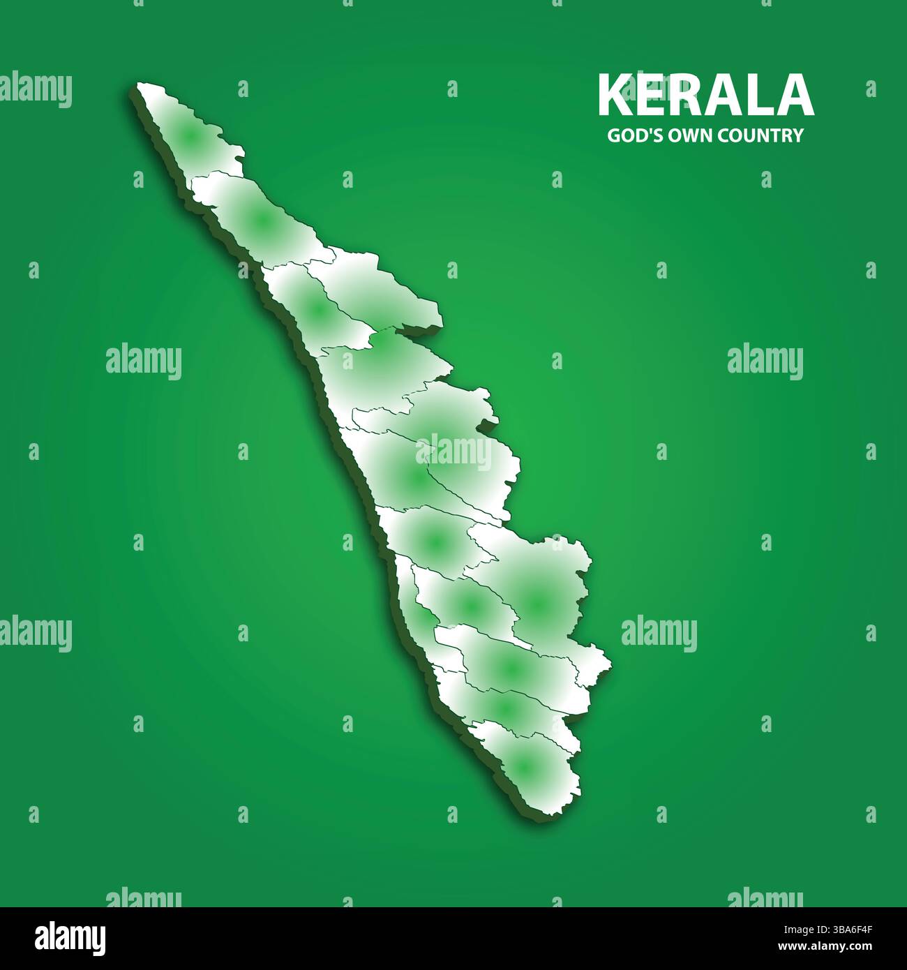 Kerala map outline hi-res stock photography and images - Alamy