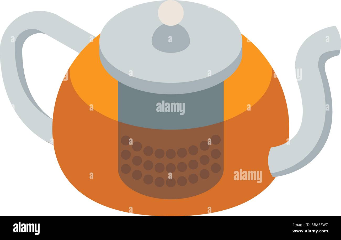Teapot cup tea green Stock Vector Images - Alamy