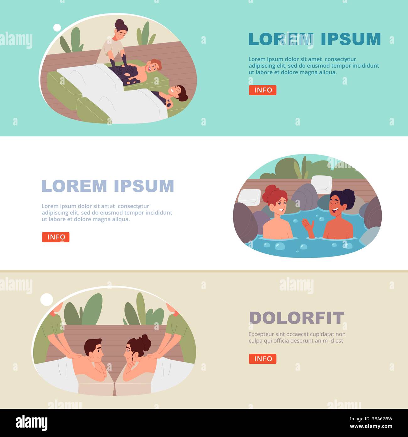 Couples spa Stock Vector Images - Alamy