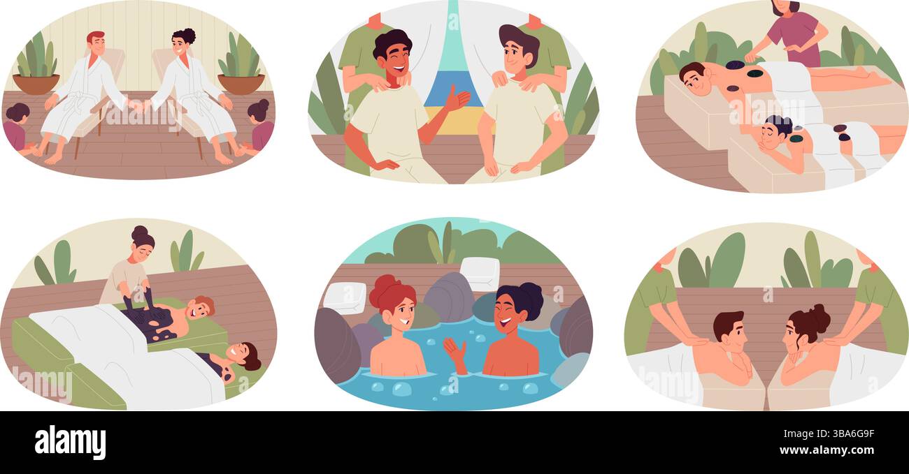 Woman in indoor pool luxury Stock Vector Images - Alamy