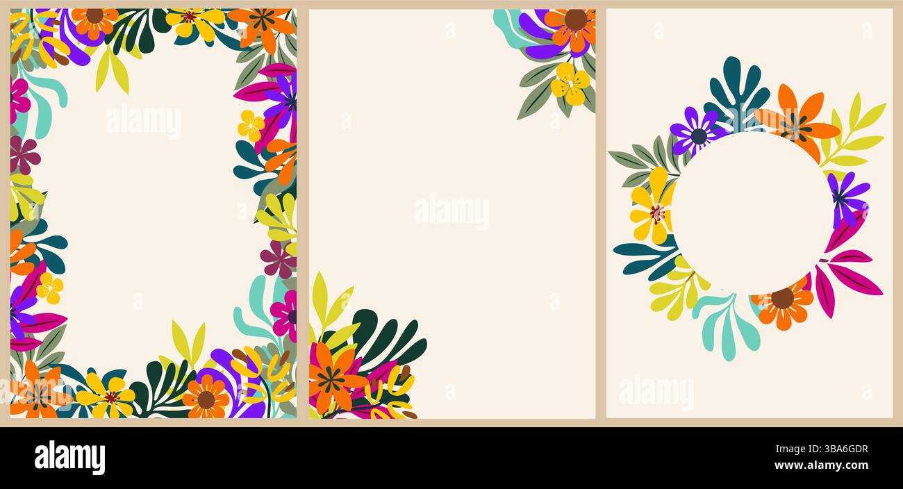 Pastel floral designs Stock Vector Images - Alamy