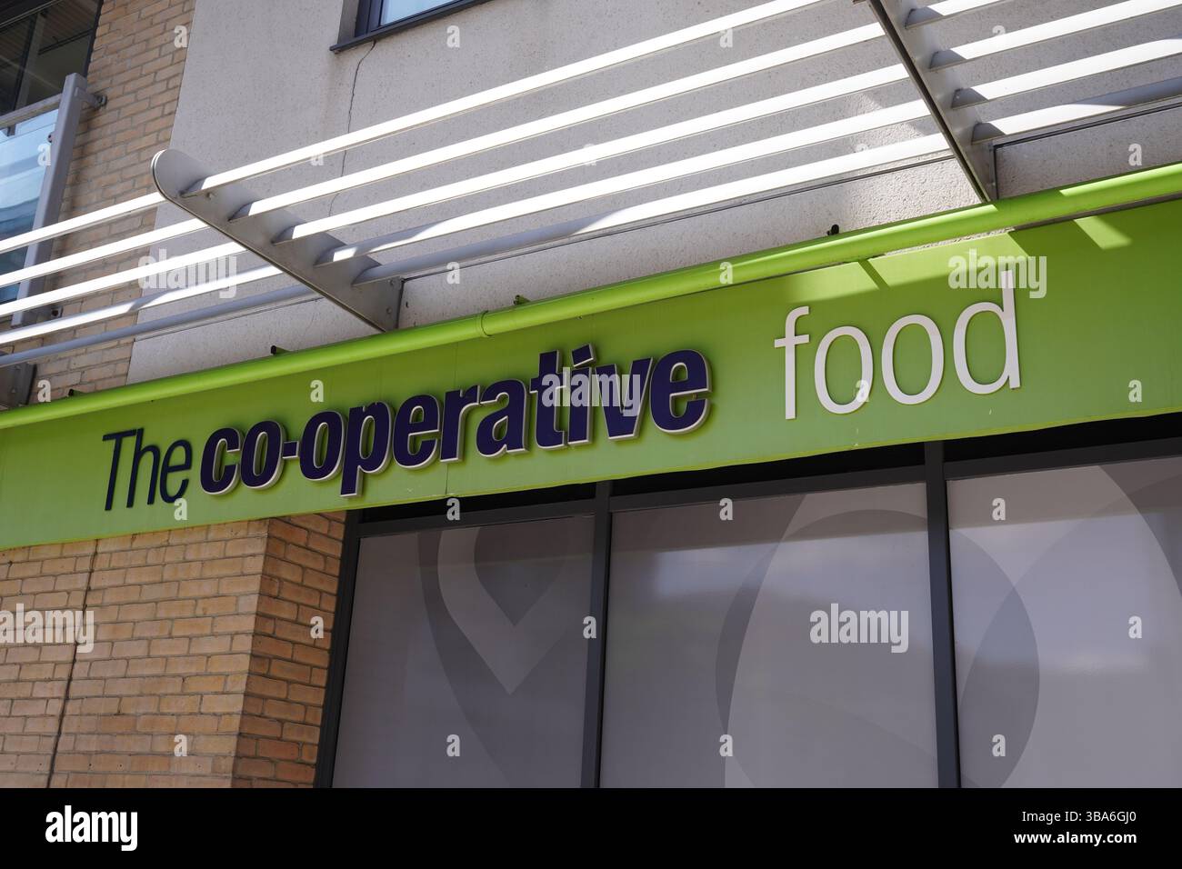 Co-operative logo of food convenience store in the UK. Co op local ...