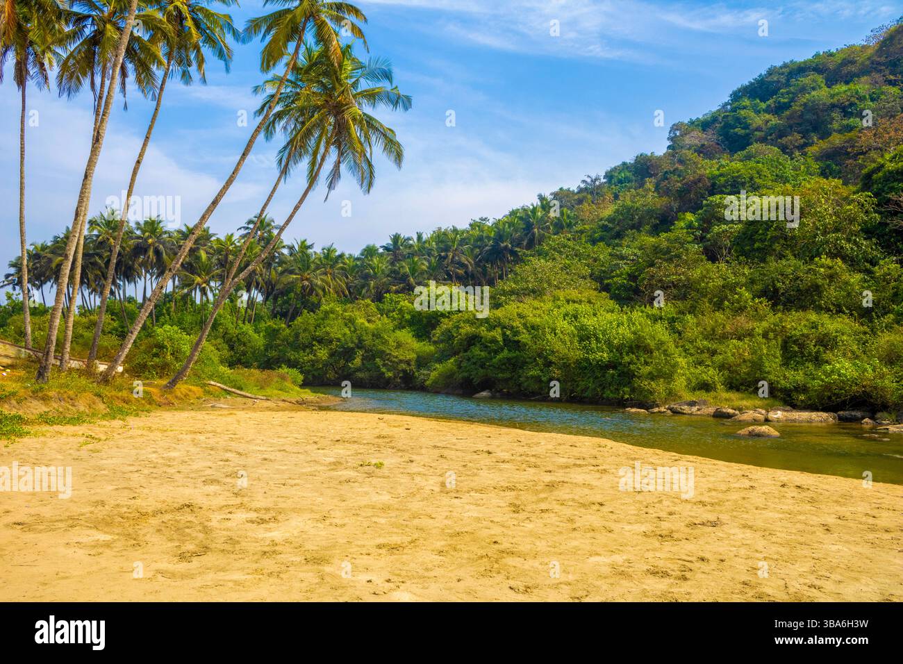 Lagoon on a beach in Agonda, Goa, India Stock Photo - Alamy