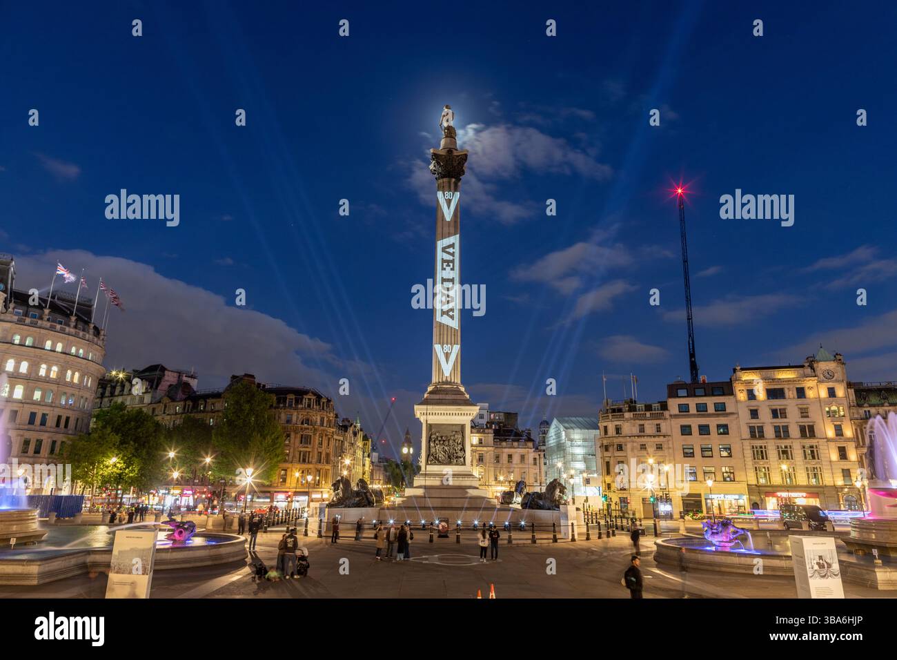 VE 80 Year Celebrations in Trafalgar Square London UK Stock Photo - Alamy