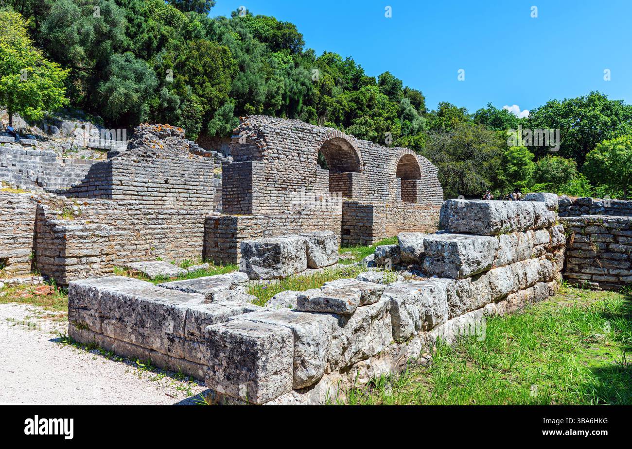 The ruins of the Ancient Greek and later Roman City of Butrint Stock ...