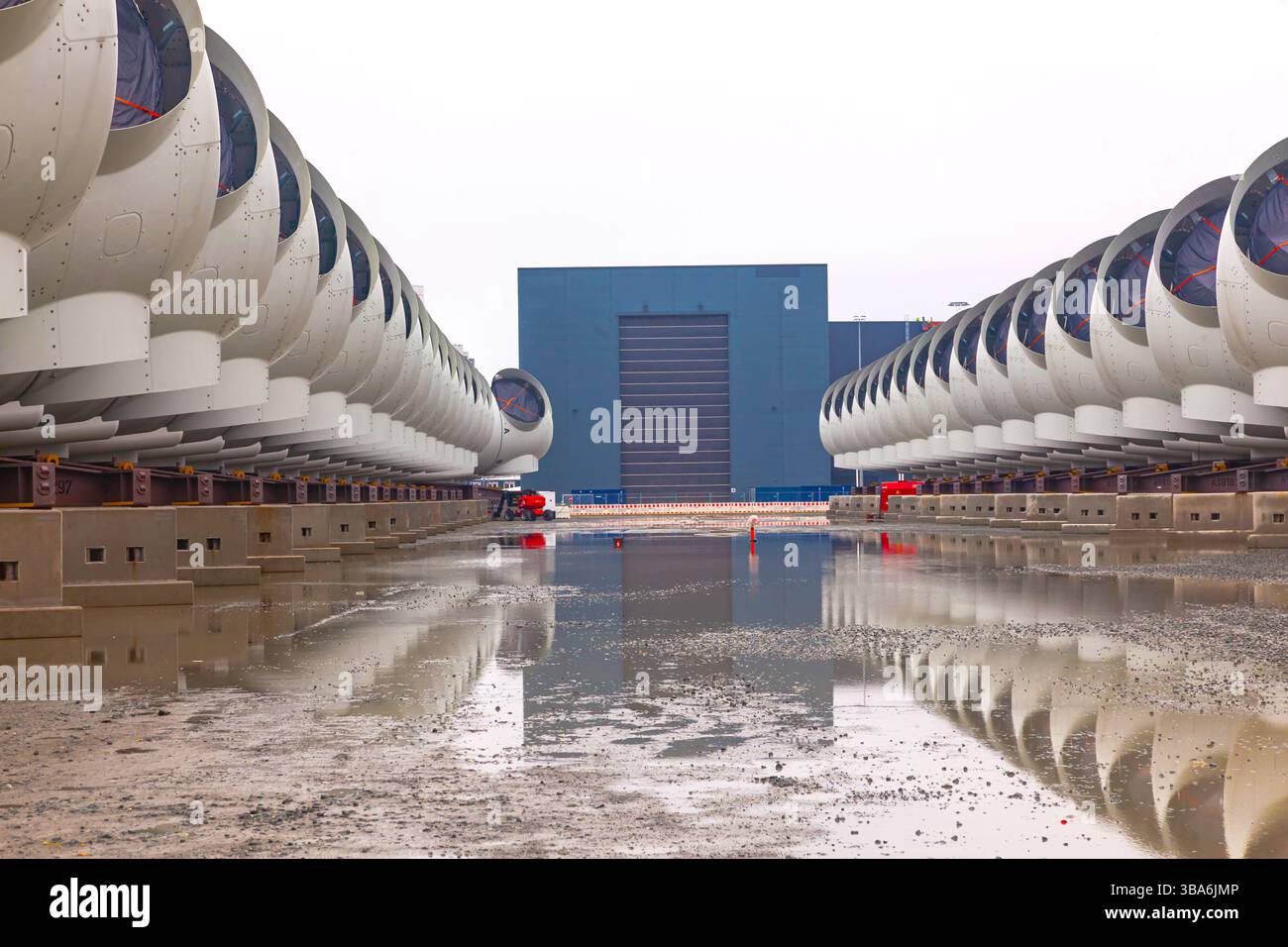 Scanning area for new large wind turbine rotors Stock Photo - Alamy