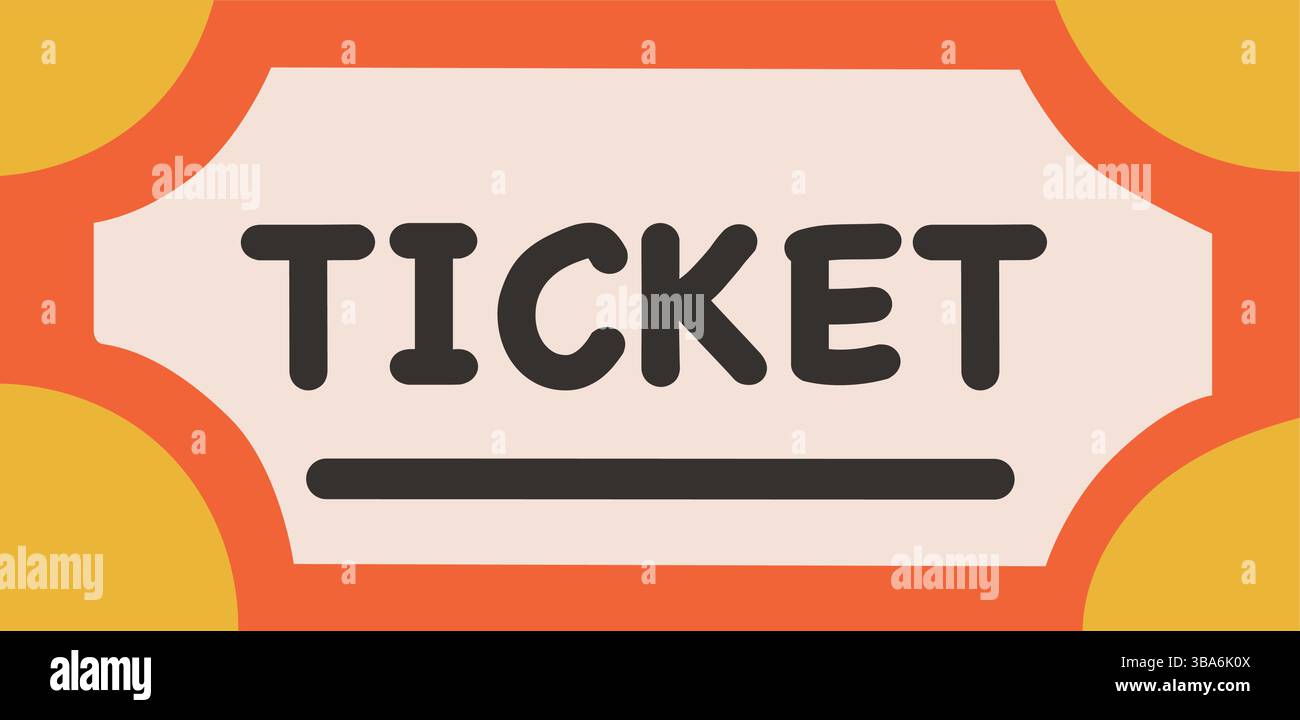 Circus ticket, Circus isolated element, vector cartoon style, kids ...