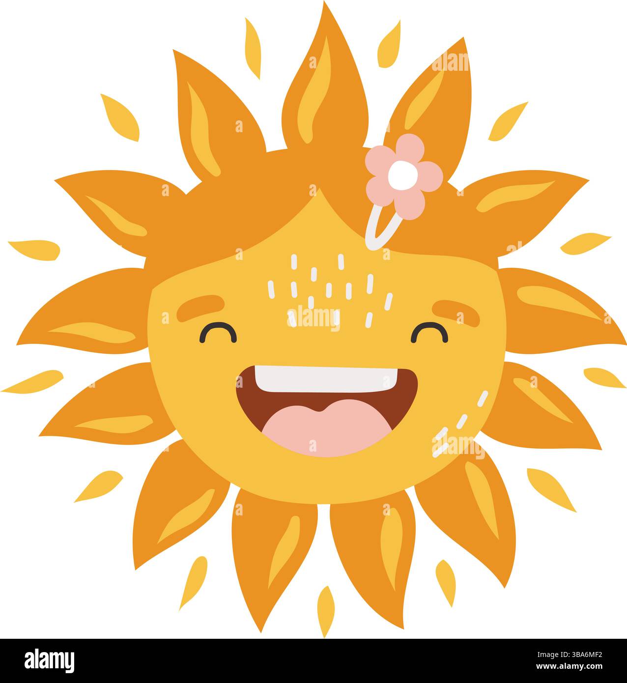 Cute sun cartoon character, Happy sun vector, Summer sunshine with eyes ...
