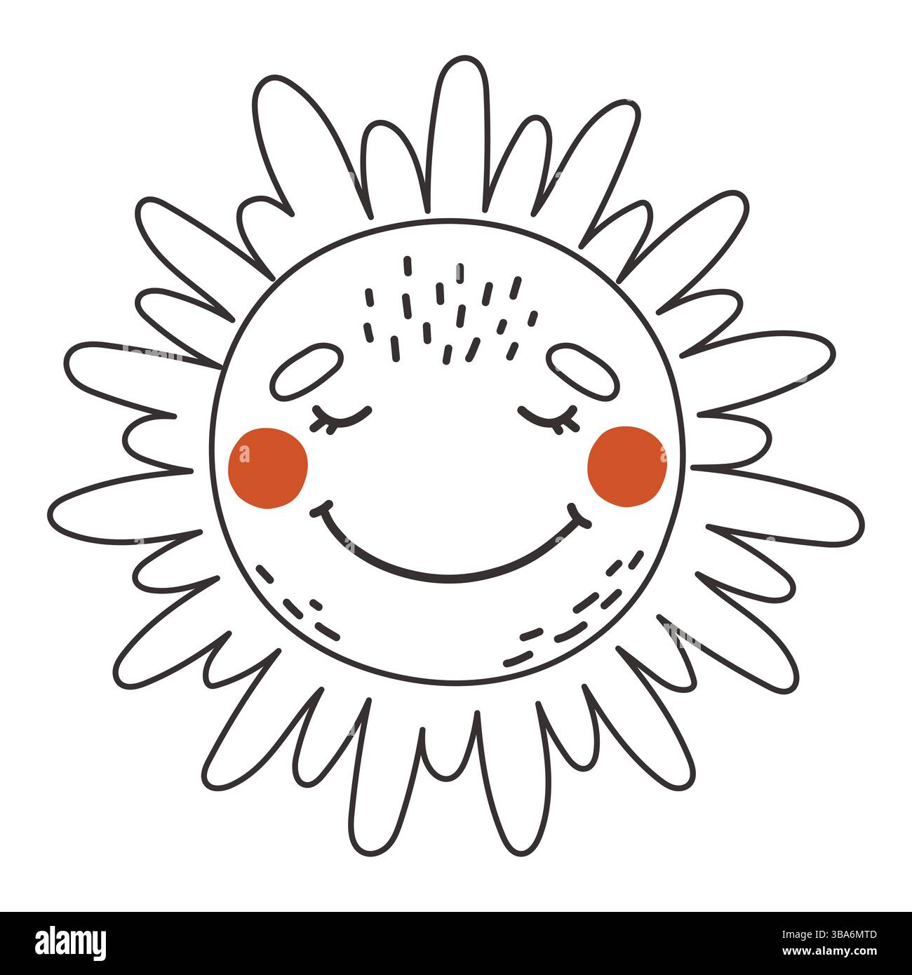 Cute sun cartoon character, Happy sun vector, Summer sunshine with eyes ...