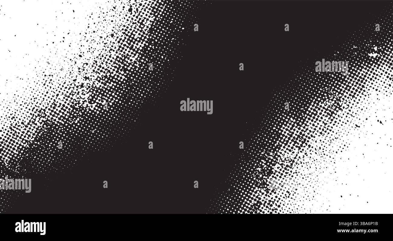 A high-contrast black-and-white halftone pattern featuring varying dot ...