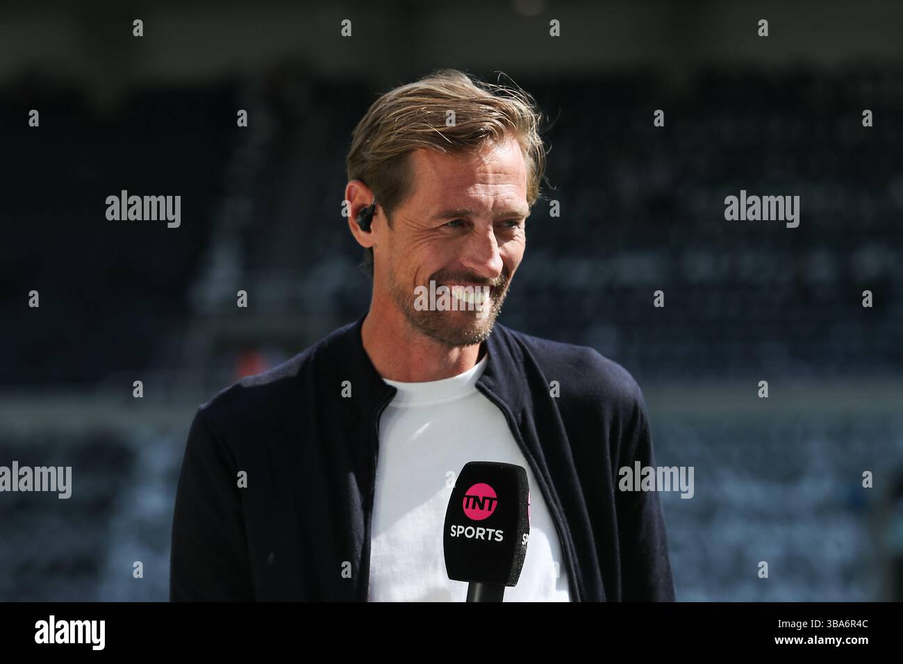 Former footballer and presenter Peter Crouch during the Newcastle ...