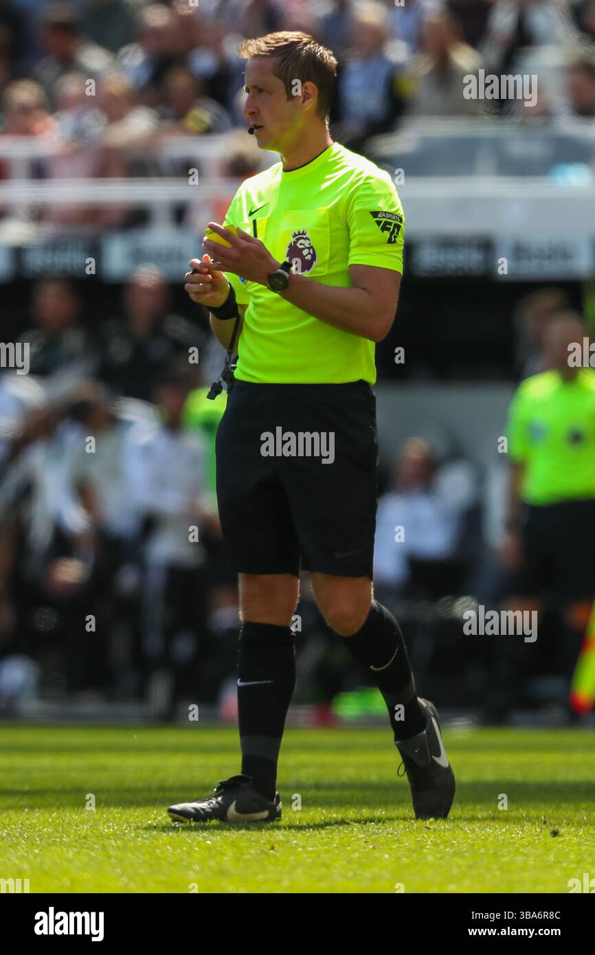 Newcastle, UK. 11th May, 2025. Referee John Brooks during the Newcastle ...