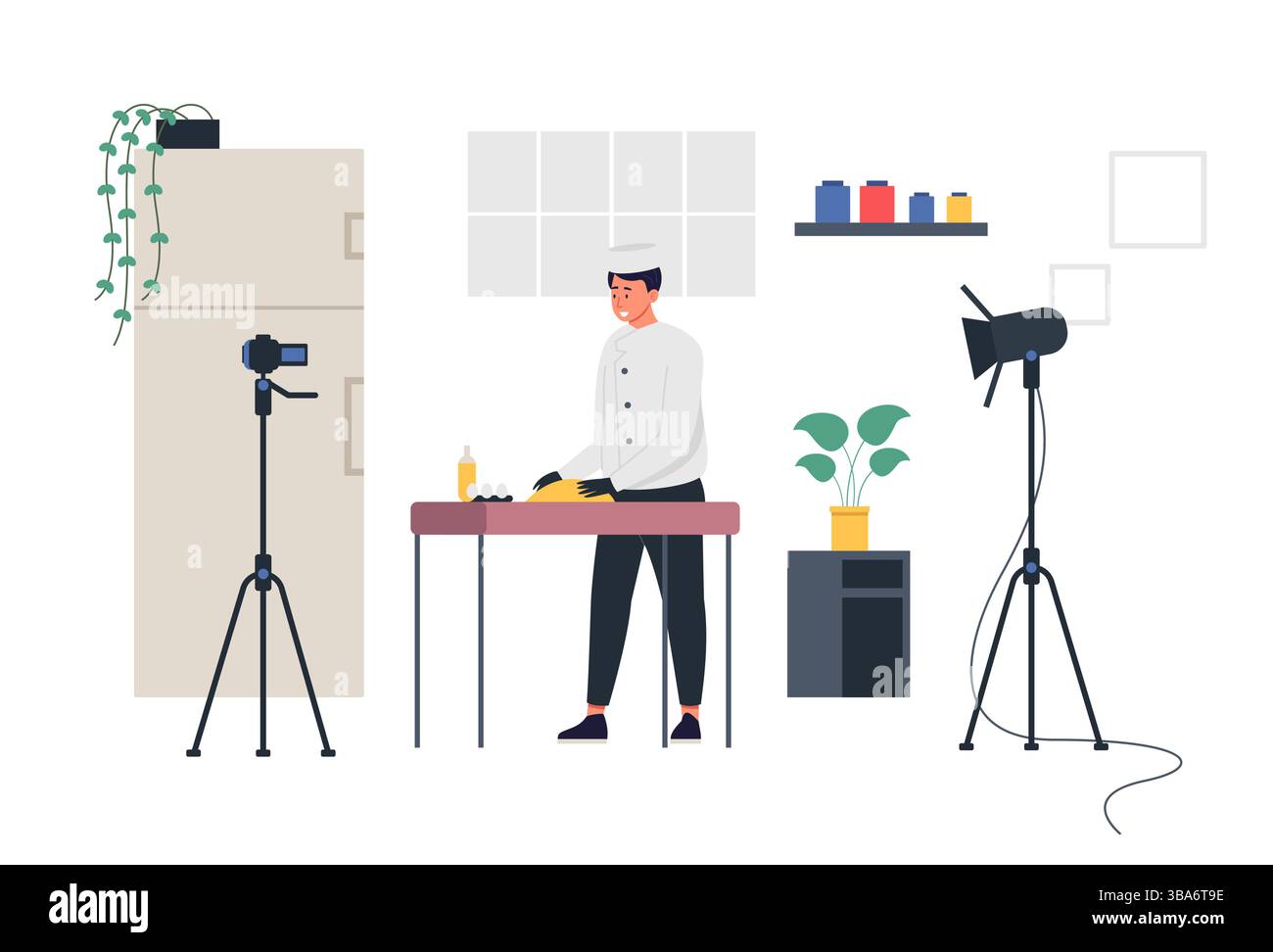 Healthy food blogger filming Cut Out Stock Images & Pictures - Alamy