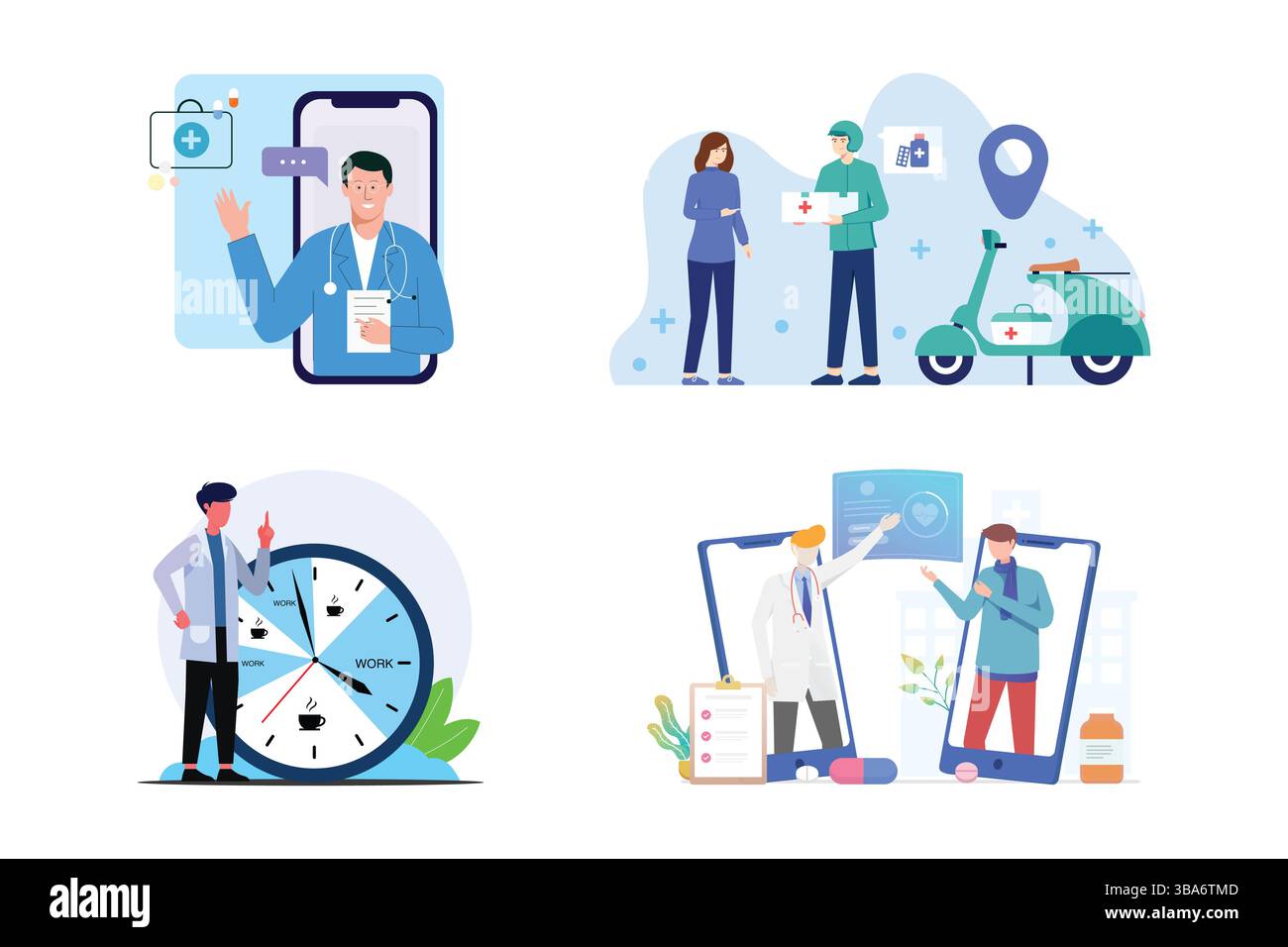 Medical care delivery Stock Vector Images - Alamy