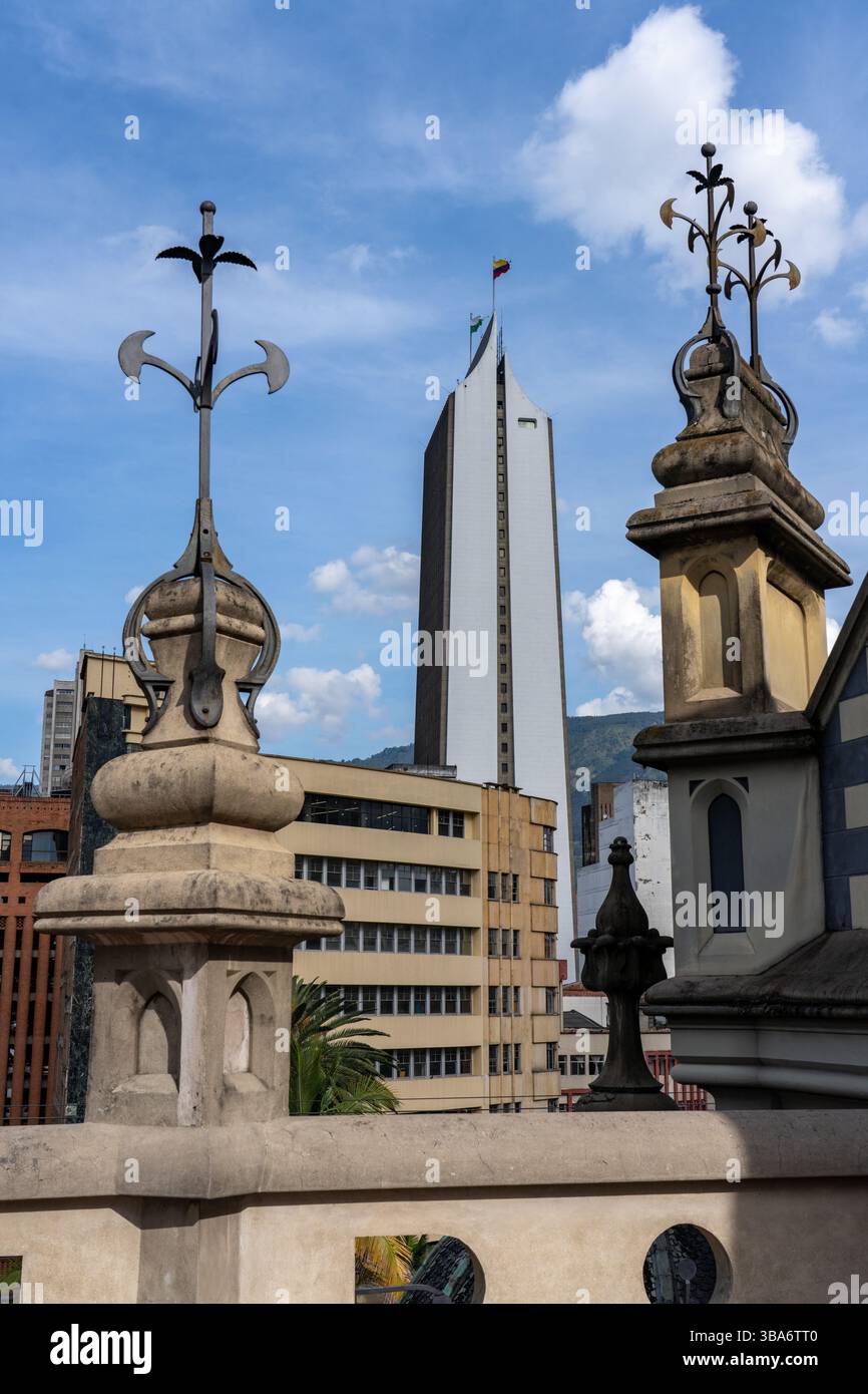 The Coltejer Building, the tallest building in Medellin, Colombia ...