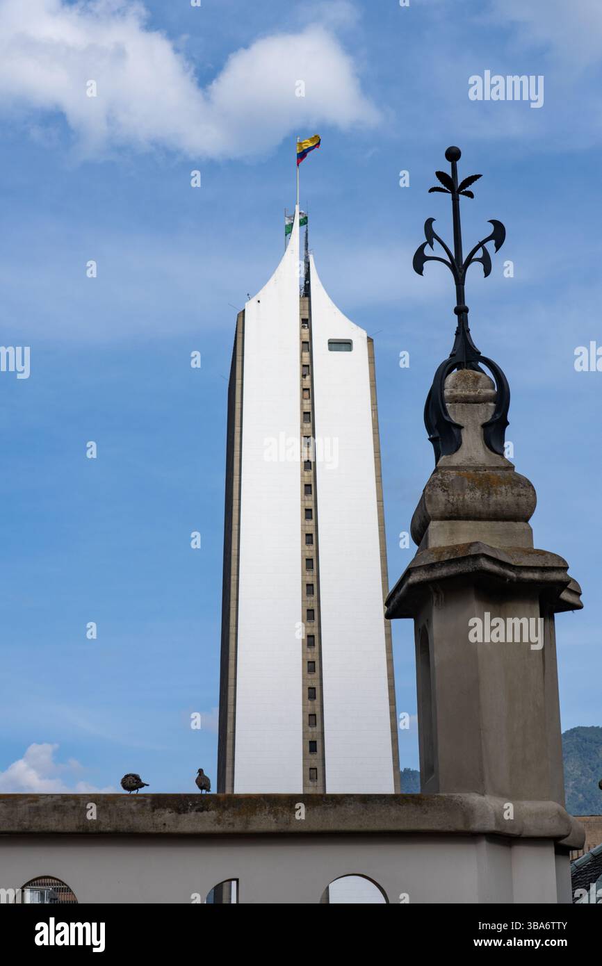 The Coltejer Building, the tallest building in Medellin, Colombia ...