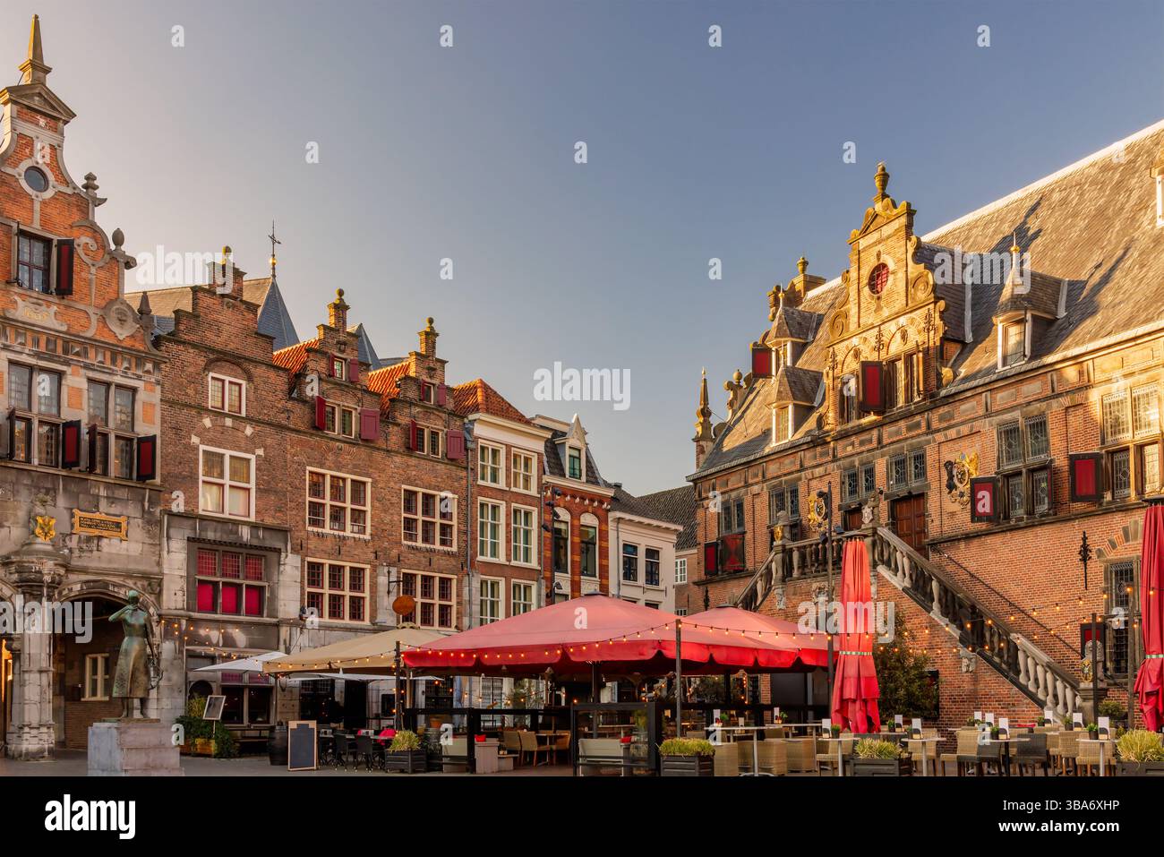 The central historic square with bars and restaurants in the ancient ...