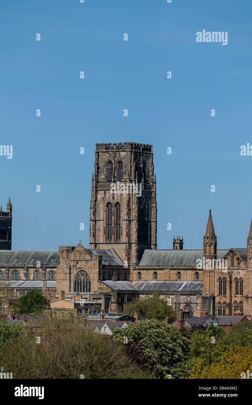 Durham Cathedral stands tall, a historic landmark in England ...
