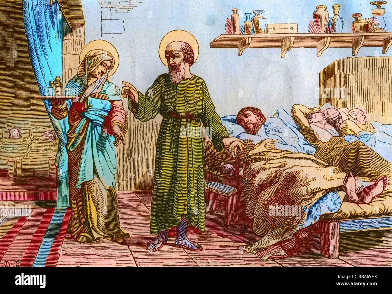 Julian the Hospitaller and his companions, Martyrs Stock Photo - Alamy