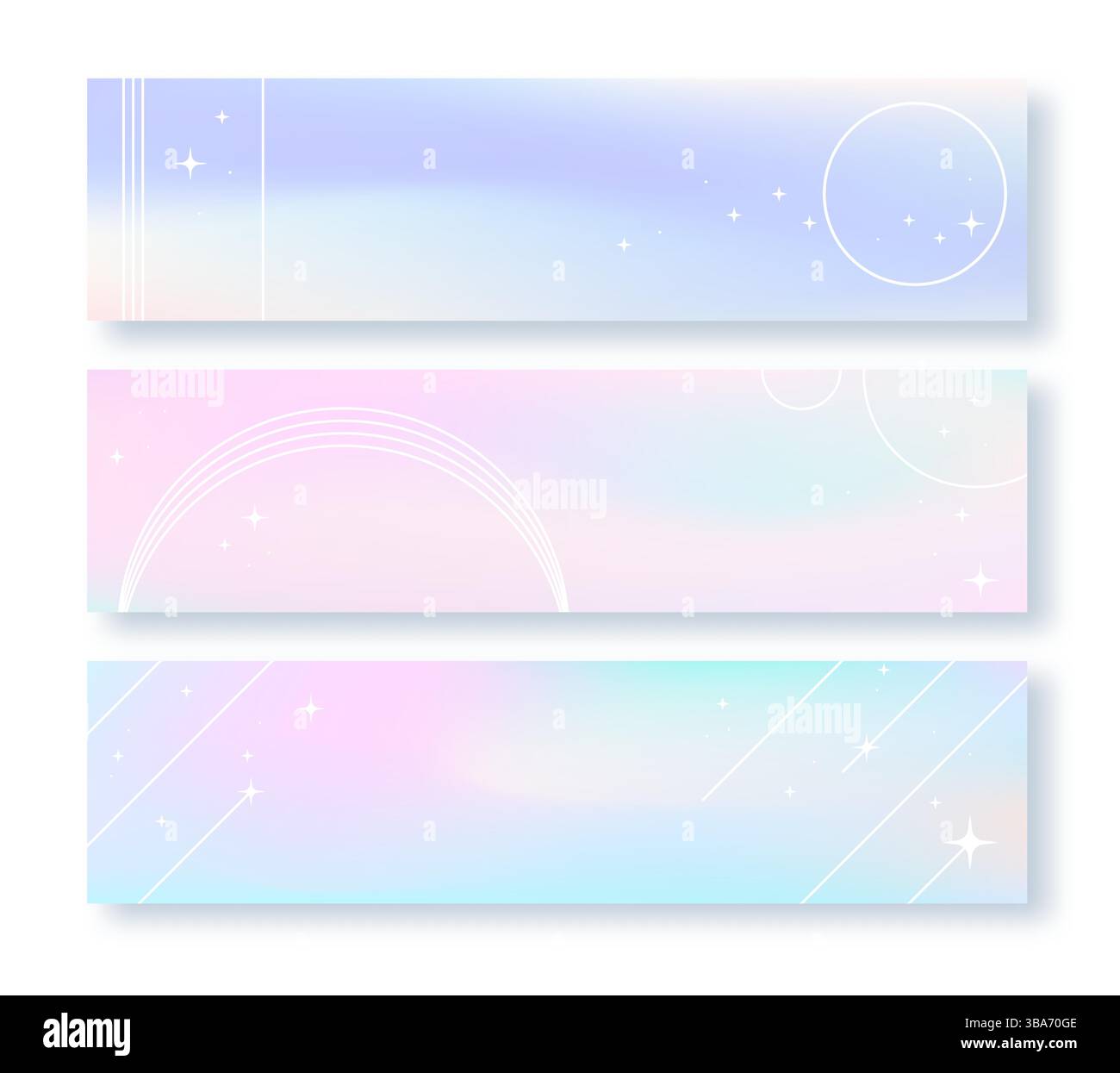 Pastel color banner Cut Out Stock Images & Pictures - Alamy