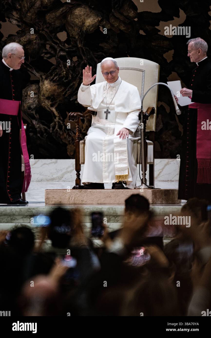 Vatican, audience of Pope Leo XIV with the Media. The first audience of ...