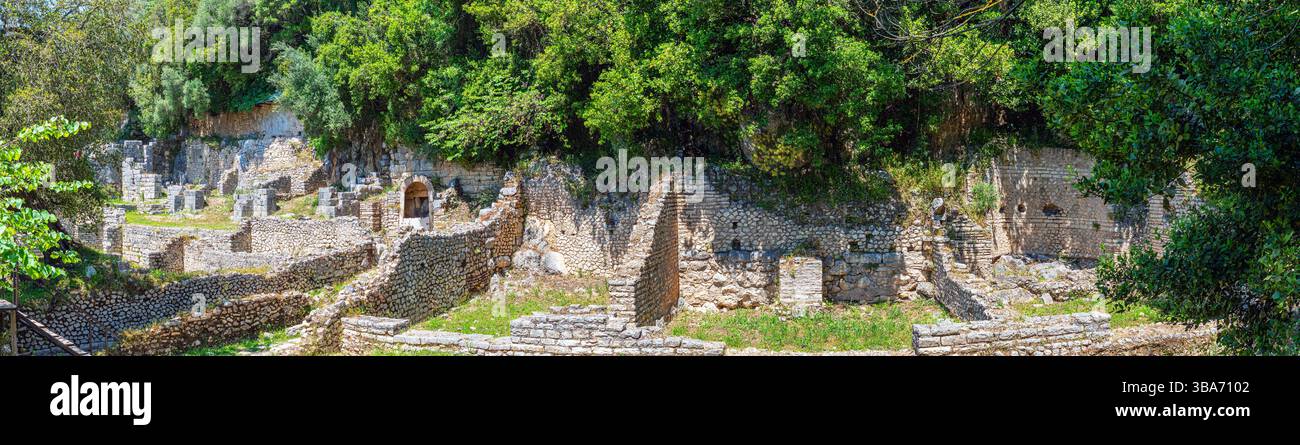 The ruins of the Ancient Greek and later Roman City of Butrint Stock ...