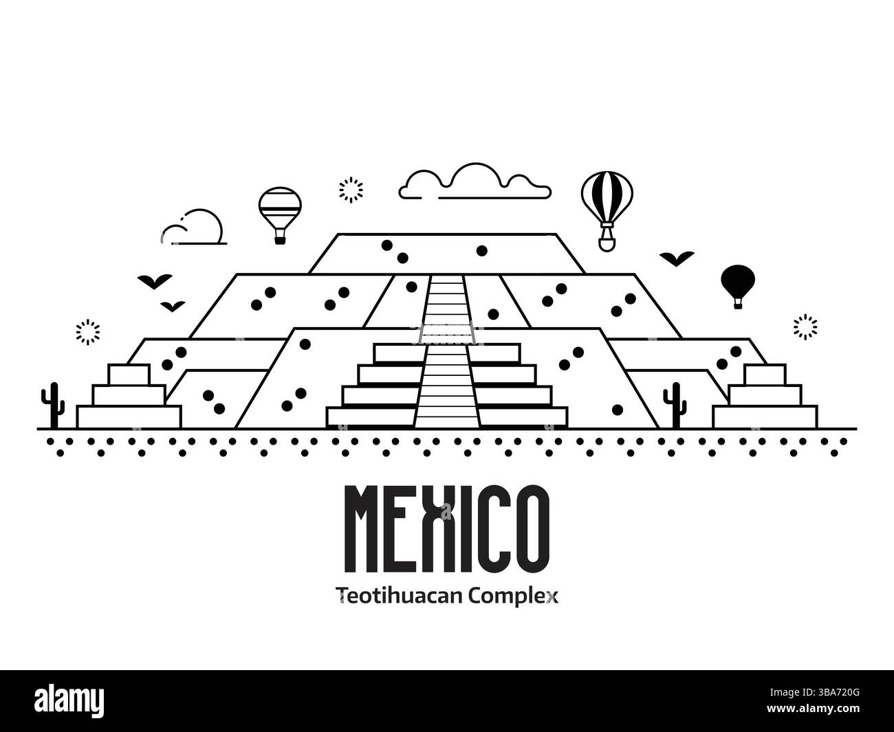 Teotihuacan complex Stock Vector Images - Alamy