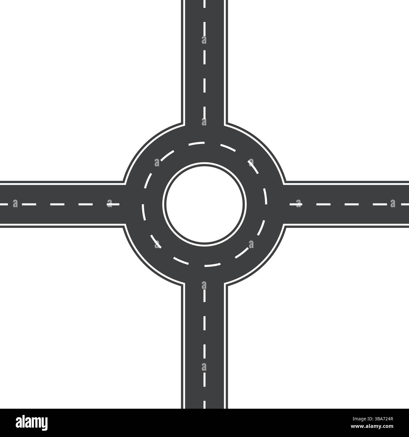 traffic roundabout isolated. flat style illustration Stock Vector Image ...