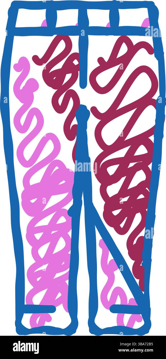 capri pants clothes icon doodle illustration Stock Vector Image & Art ...
