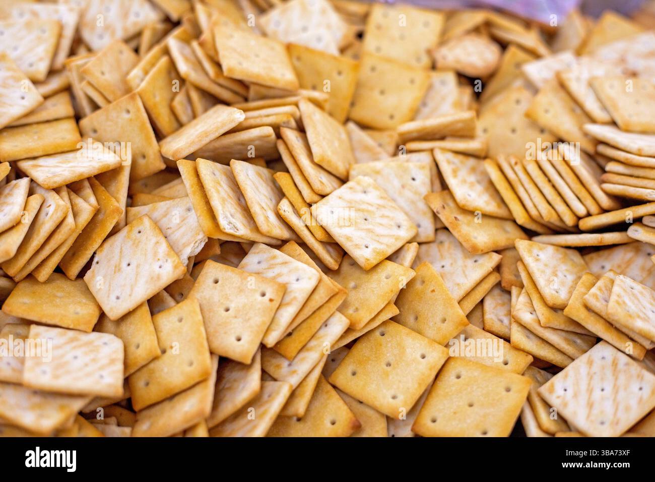 crispy cracker cookies in bulk in a supermarket Stock Photo - Alamy