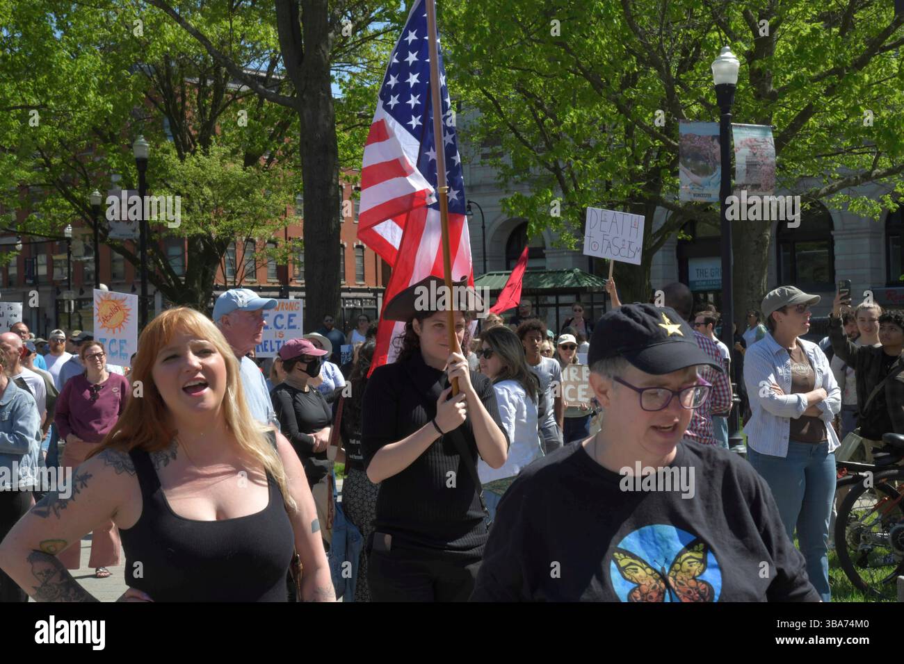 May 11, 2025, Worcester, Ma, USA: Angry residents demonstrate on ...
