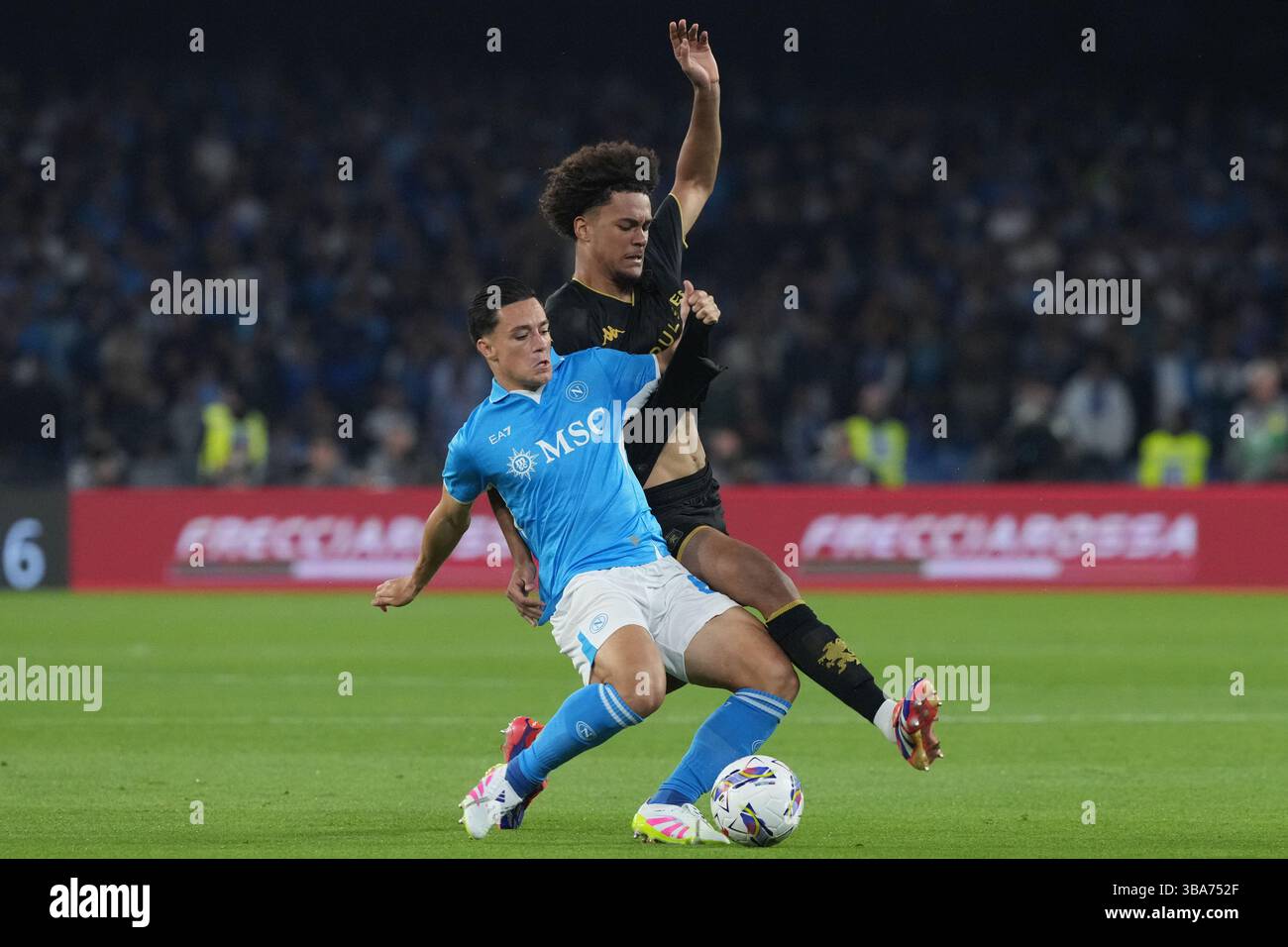 Naples, Italy. 11 May, 2025. Giacomo Raspadori of SSC Napoli competes ...