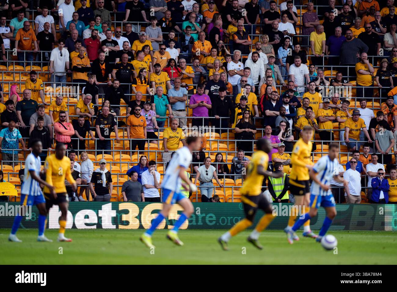 Wolverhampton Wanderers fans in the stands during the Premier League ...