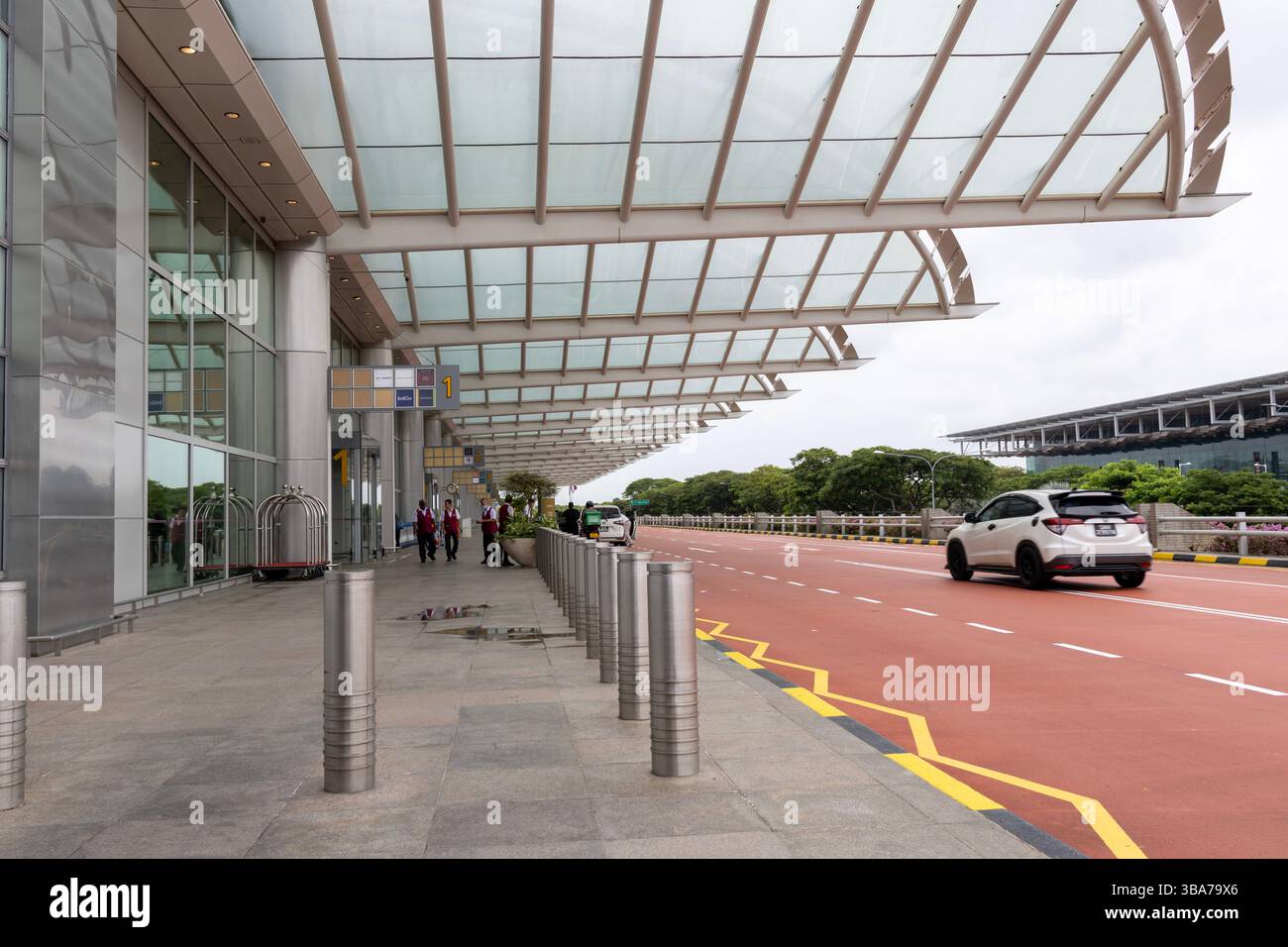 Singapore- 8 April, 2025: View of departure hall of Terminal 2 in ...