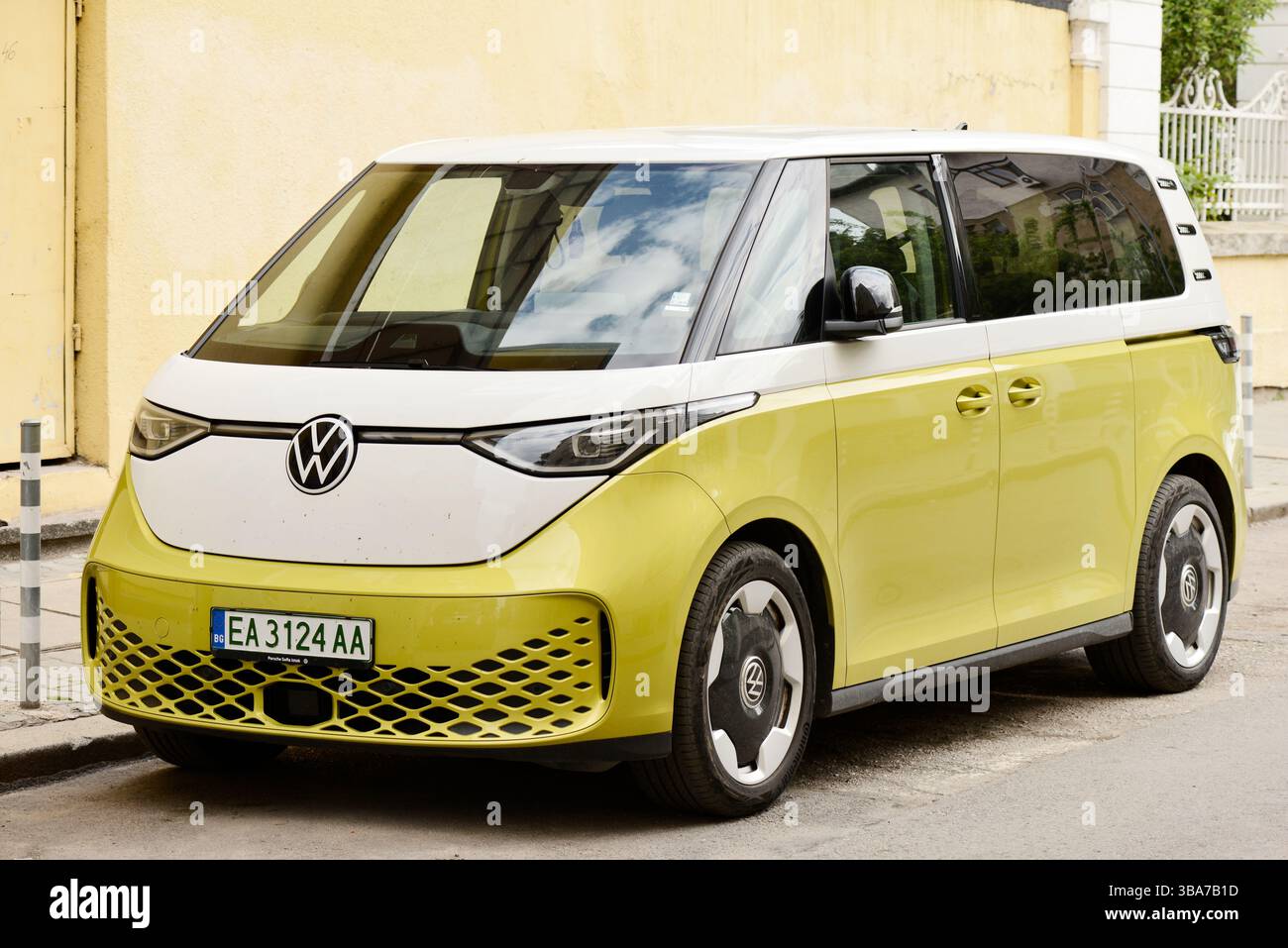 Volkswagen ID. Buzz electric vehicle in Sofia Bulgaria, modern design ...