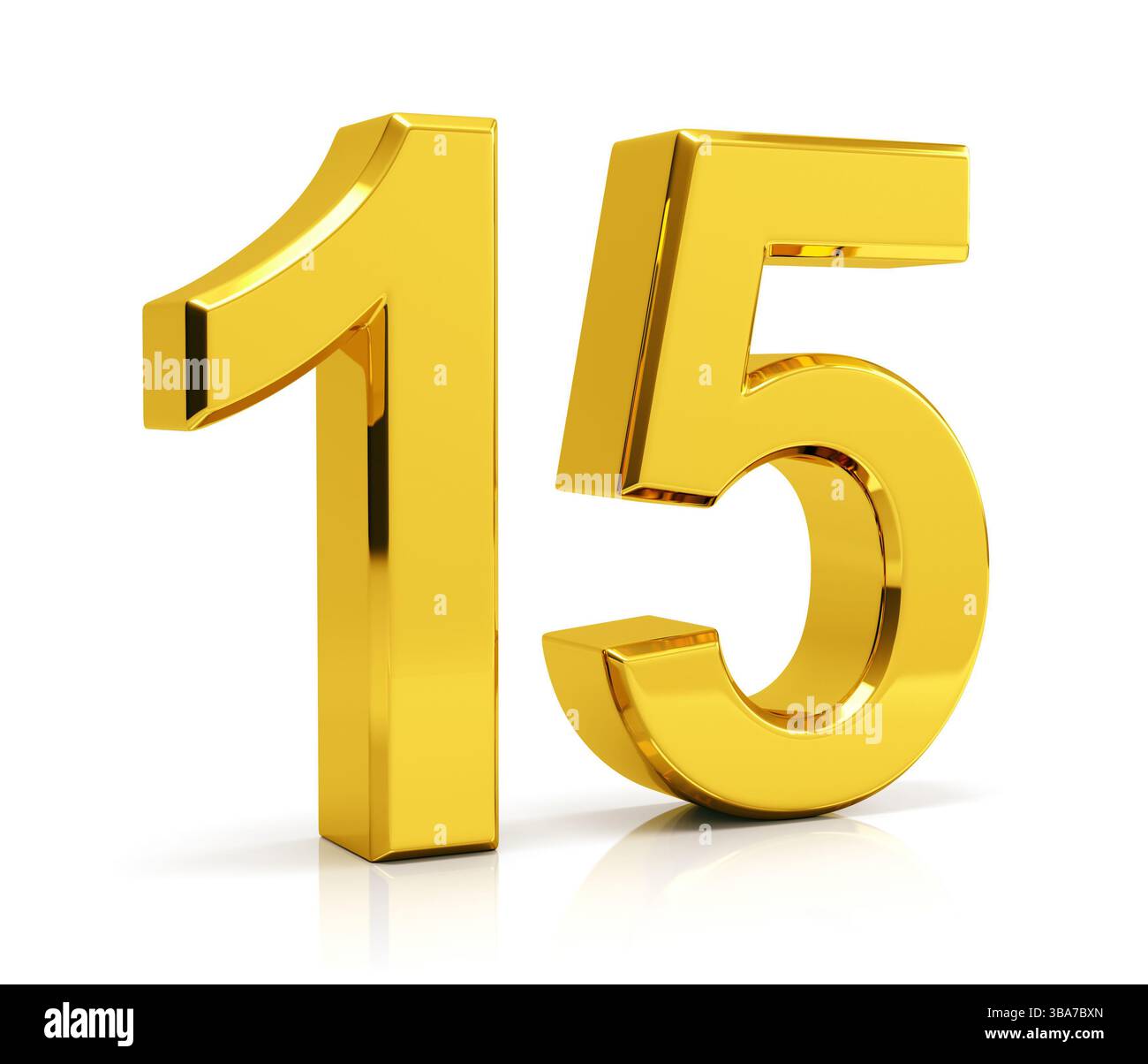 Gold number 15 Cut Out Stock Images & Pictures - Alamy