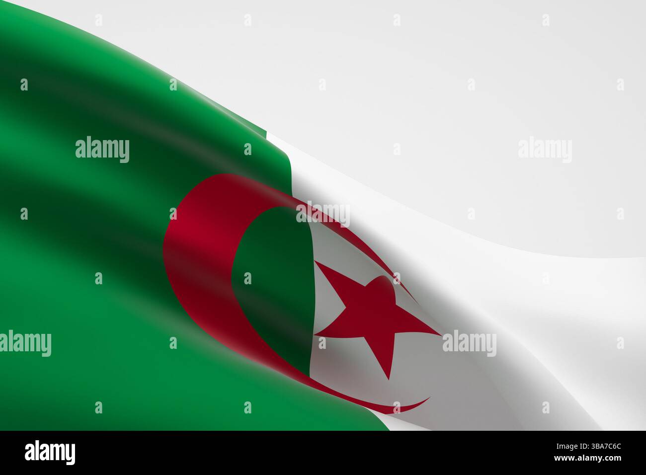Algerian flag waving algeria hi-res stock photography and images - Alamy