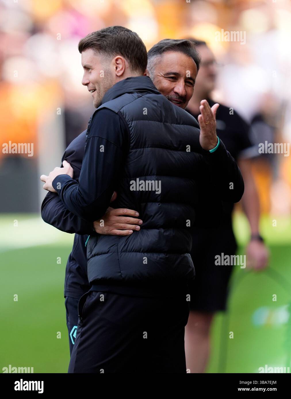 Brighton and Hove Albion manager Fabian Hurzeler and Wolverhampton ...