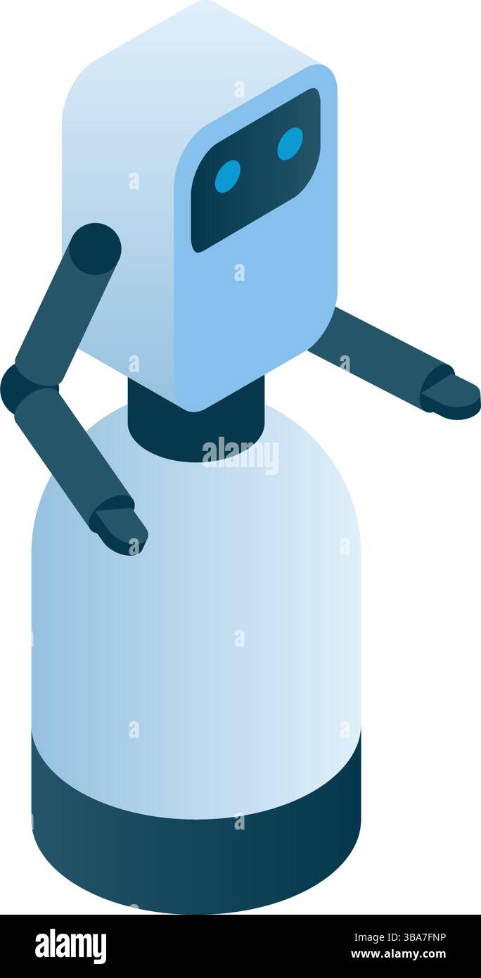 Humanoid robot icon futuristic ai cyborg vector Stock Vector Image ...