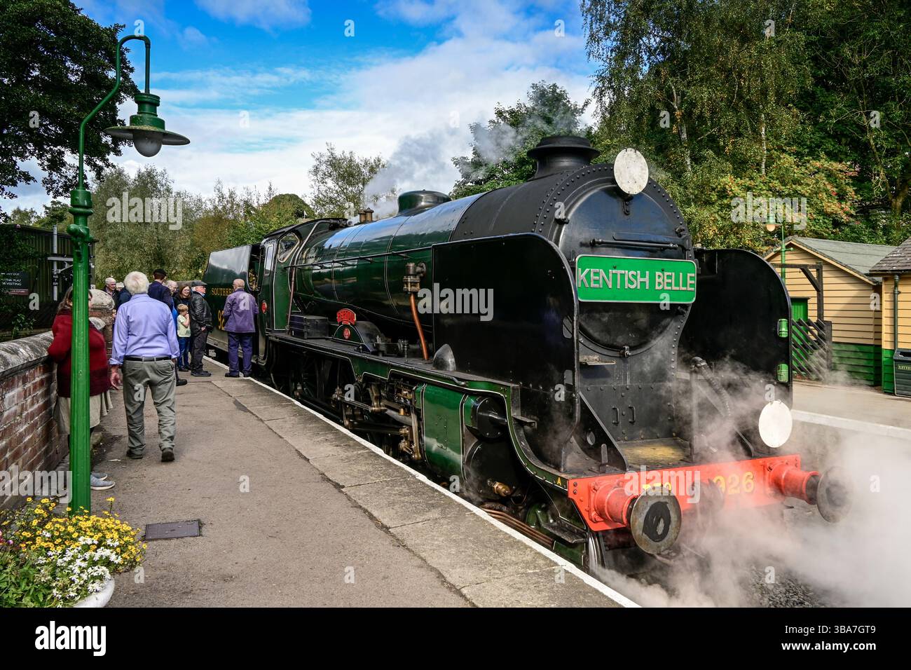The steam engine Repton in Pickering station during the steam gala ...