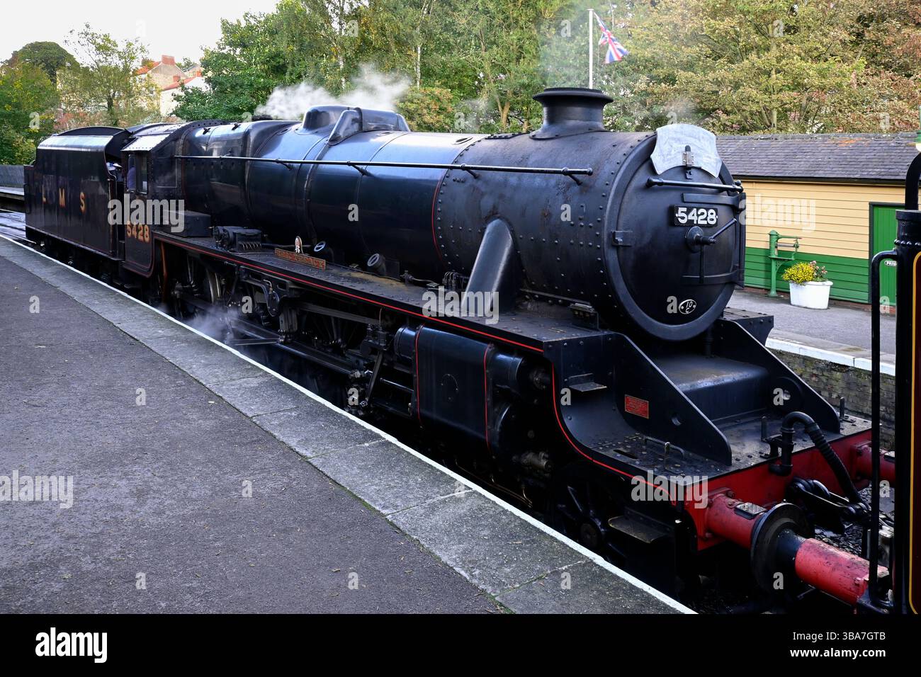 The steam engine Eric Treacy in Pickering station,during the steam gala ...