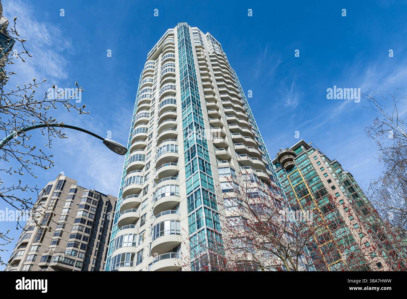 Modern residential buildings, housing development. New apartment ...