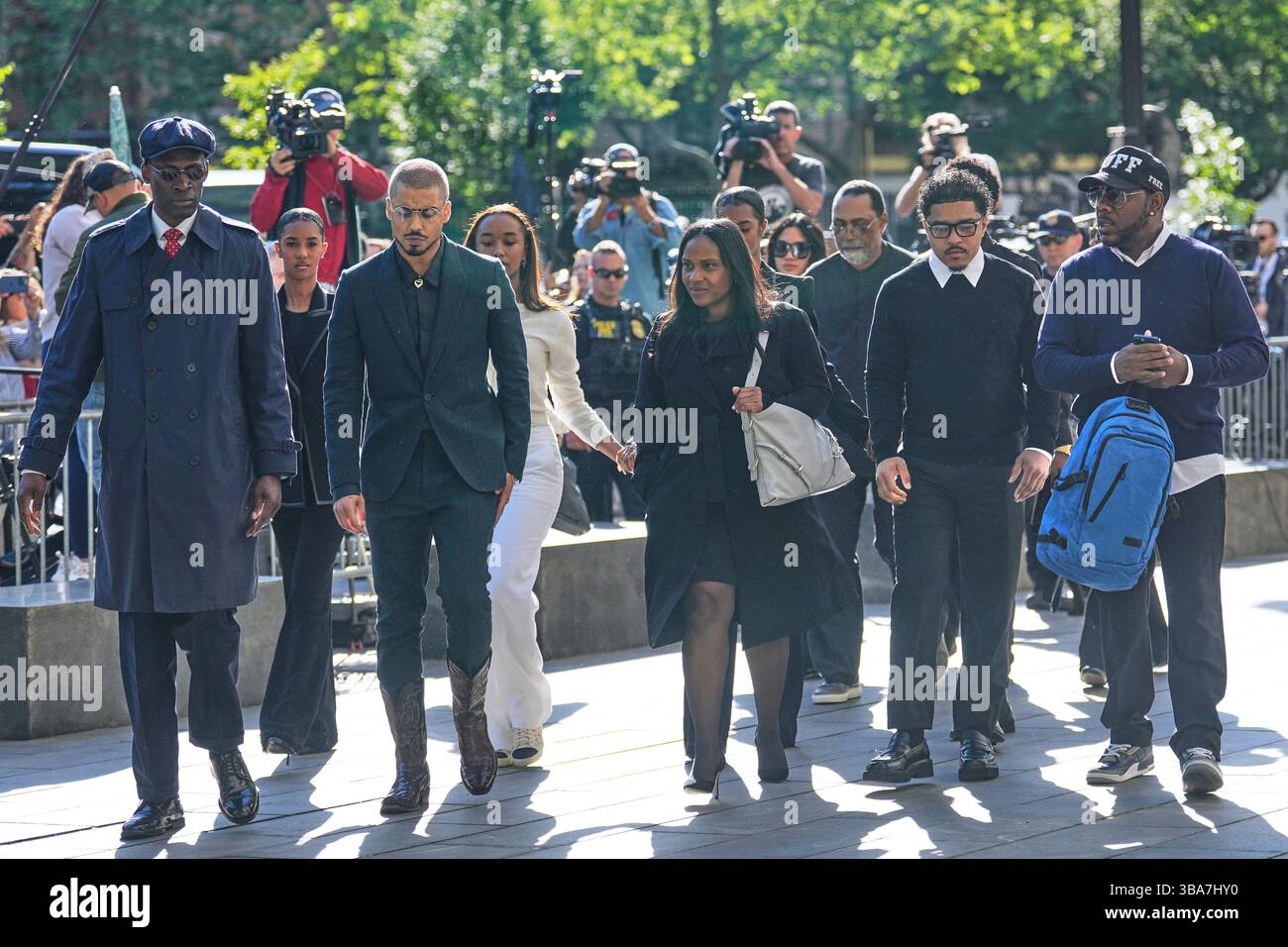 Family and supporters of Sean "Diddy" Combs, including his sons Quincy ...