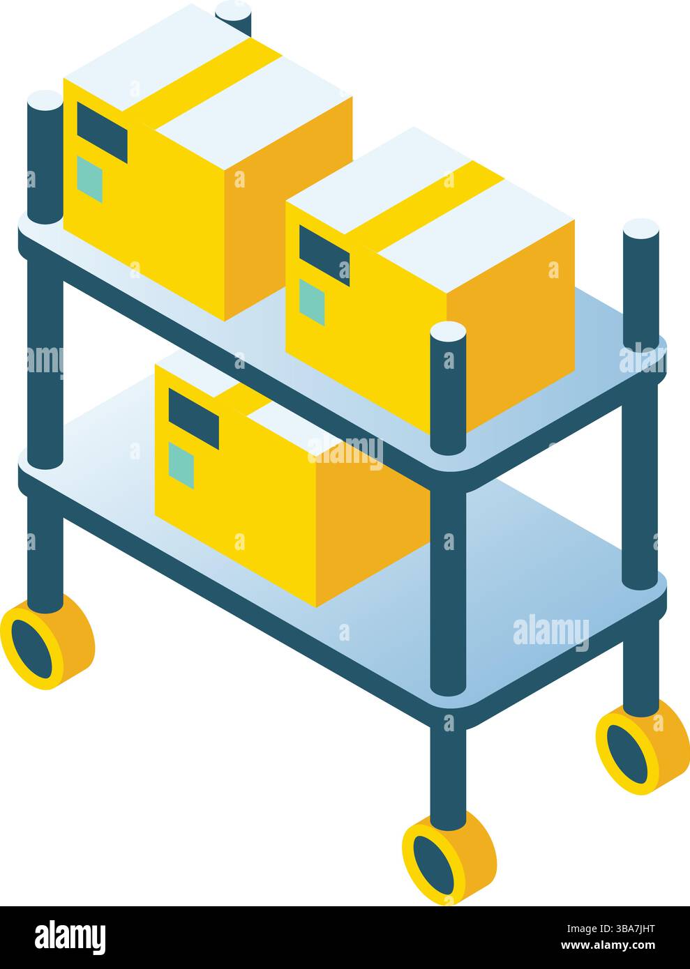 Warehouse rack icon, vector box package on shelf Stock Vector Image ...