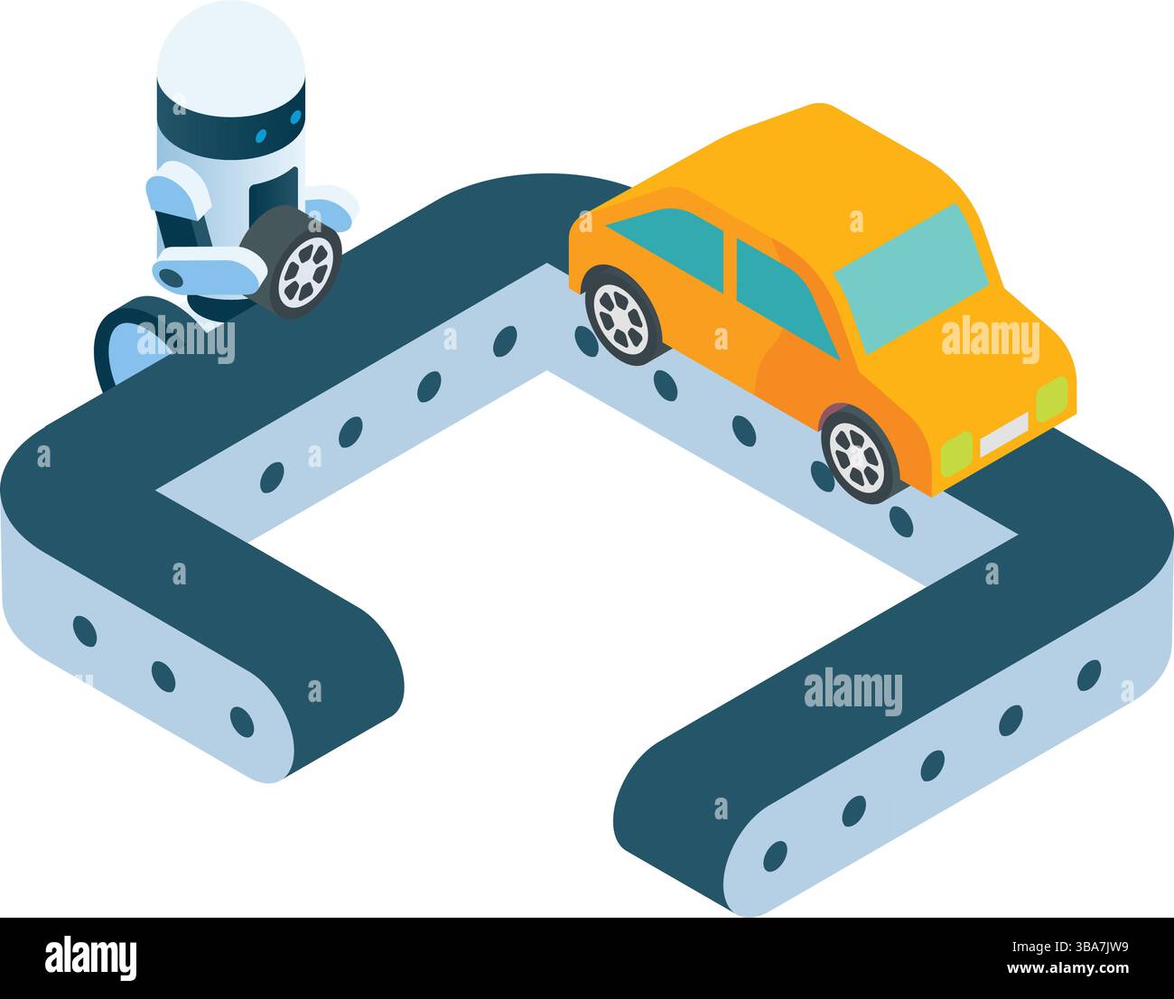 Robot manufacturing car Stock Vector Images - Alamy