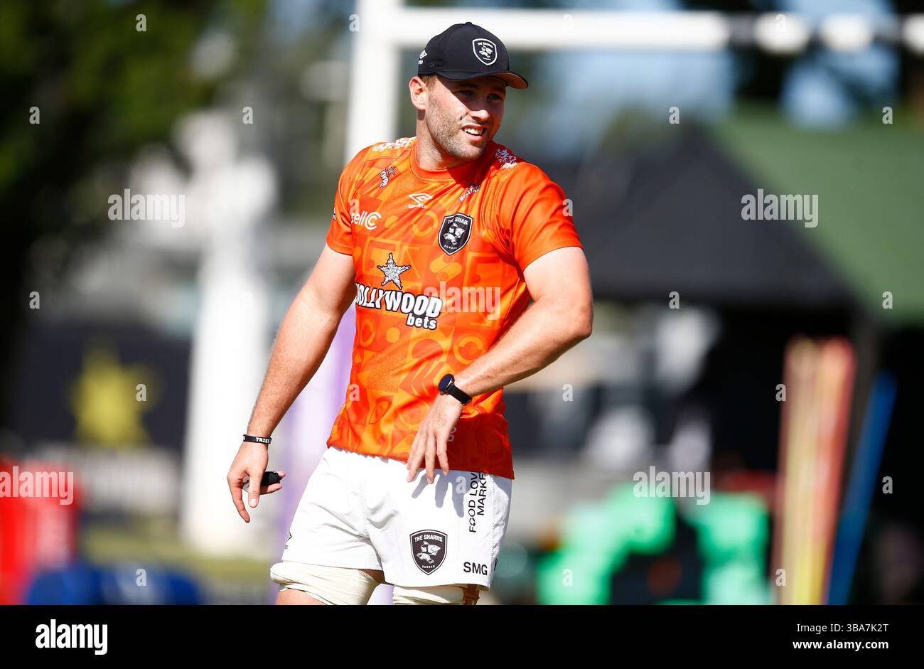 Durban, South Africa. 12th May, 2025. Nick Hatton of the Hollywoodbets Sharks during the ...