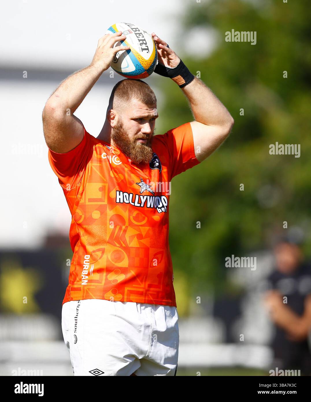 Durban, South Africa. 12th May, 2025. Hanro Jacobs of the Hollywoodbets ...