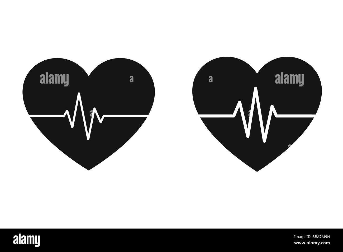 Heartbeat vector icon, cardiology pulse line, medical symbol, health ...